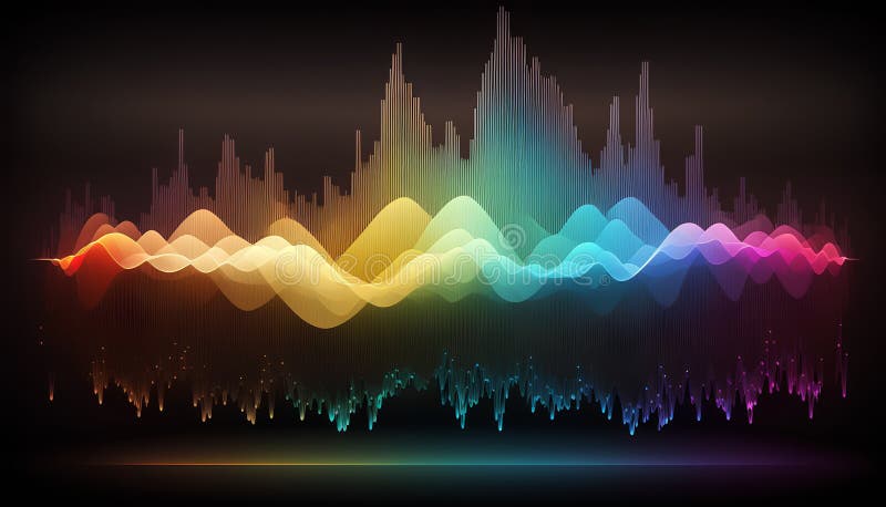 Abstract Music Equalizer Background with Sound Wave, Vector Illustration. Stock Illustration ...