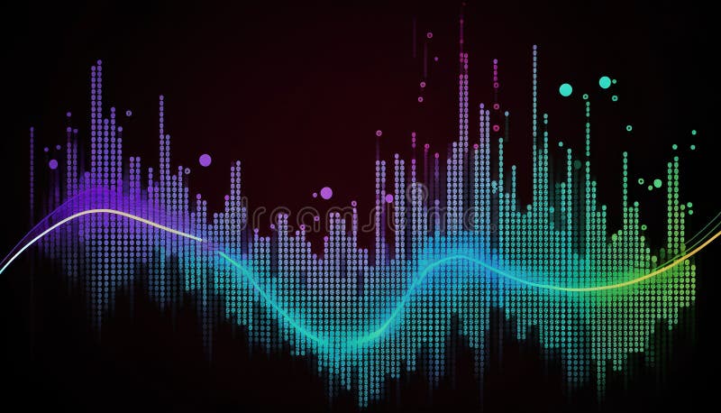 Abstract Music Equalizer Background with Sound Wave, Vector ...