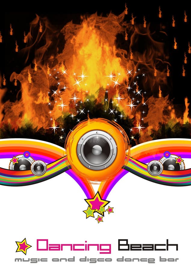 Abstract Music Flyer Background Stock Illustration - Illustration of ...