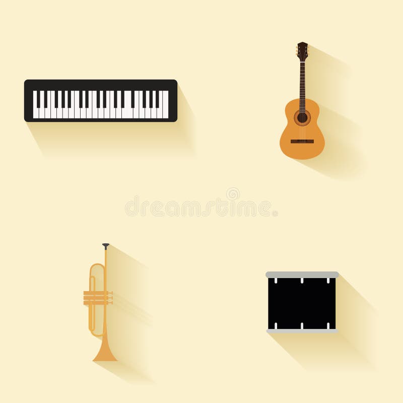 Abstract music instruments stock vector. Illustration of banjo - 73617882