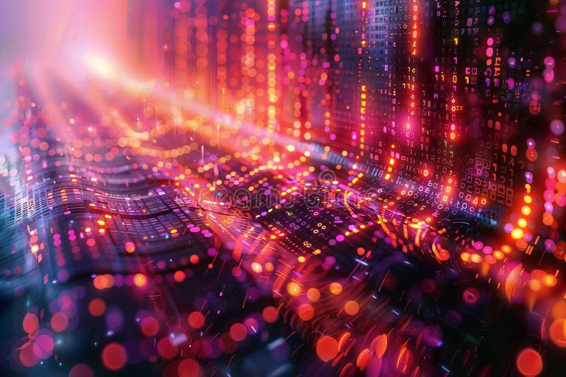 Musical Neon Network: Cyber Futuristic Vibes, Generative Ai Stock ...