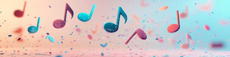 Floating Musical Notes. Abstract Music Notes Background Stock ...