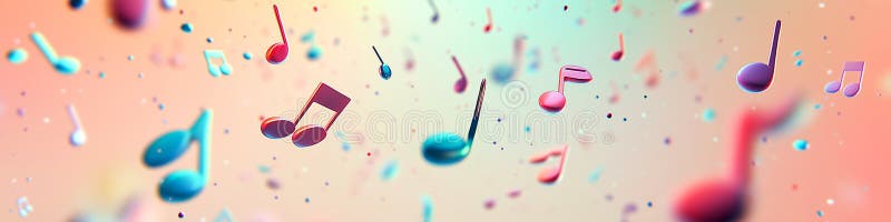 Floating Musical Notes. Abstract Music Notes Background Stock ...