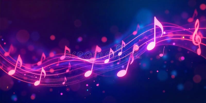 Abstract Music Notes Background Stock Illustration - Illustration of ...