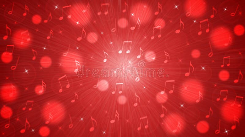 Abstract Music Notes Blast in Red Background Stock Image - Image of ...