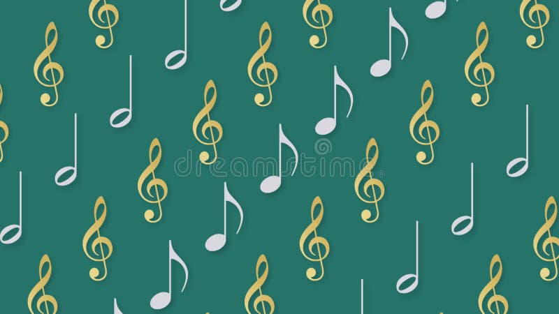 Music Notes Seamless Pattern Background. Stock Footage - Video of ...