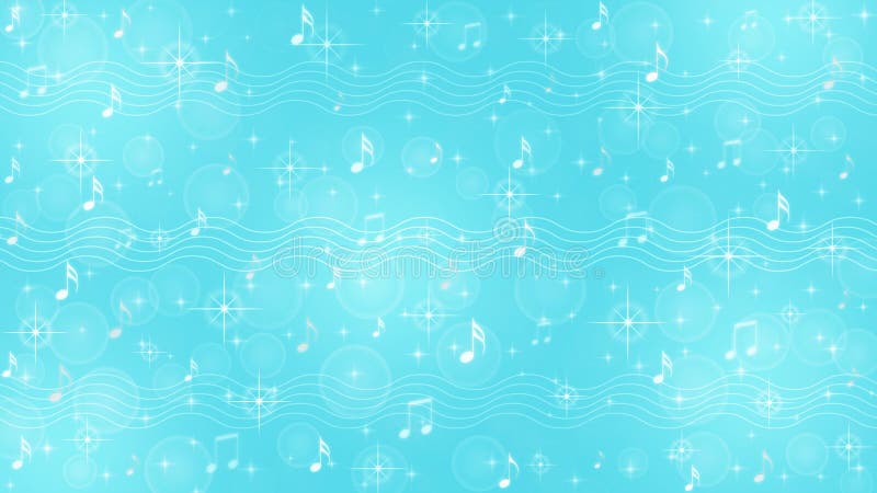 Abstract Music Notes and Staves in Light Blue Background Stock Photo ...
