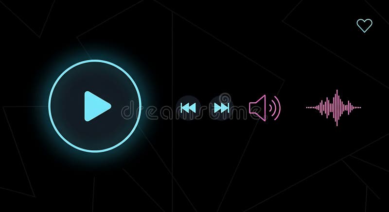 Abstract Music Player Interface Stock Illustration - Illustration of ...