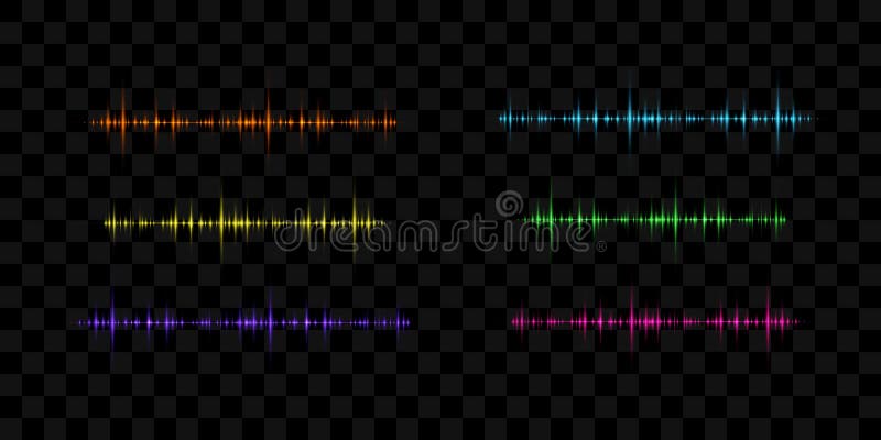 Abstract Music Pulse Background. Waveform of the Frequency and Spectrum ...