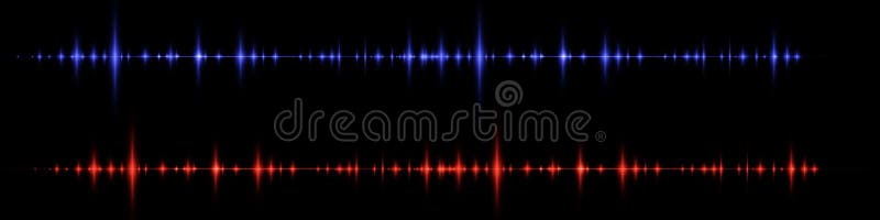Abstract Music Pulse Background. Waveform of the Frequency and Spectrum ...
