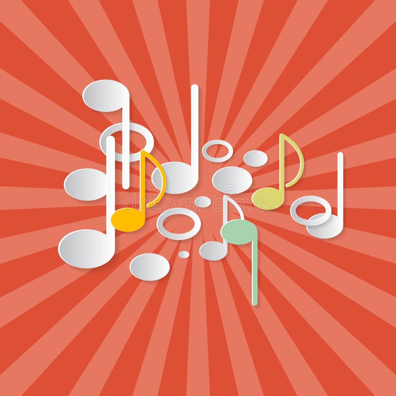 Abstract Music Retro Red Background Stock Vector - Illustration of ...