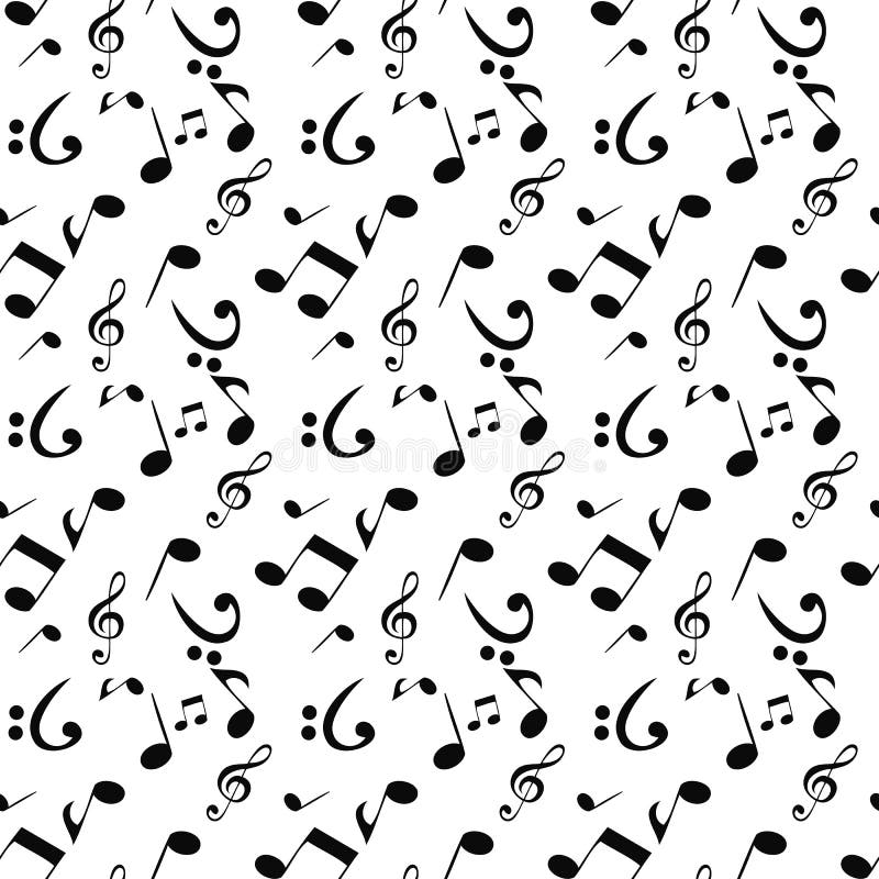 Abstract Music Seamless Pattern Background. Vector Illustration Stock ...