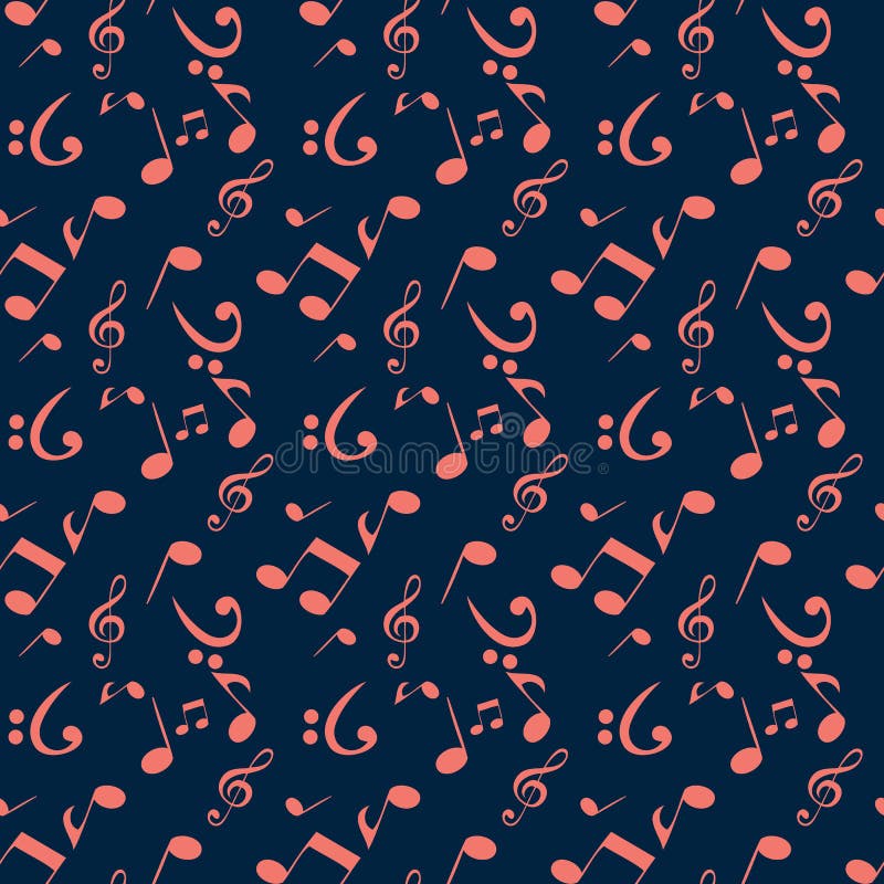 Abstract Music Seamless Pattern Background. Vector Illustration Stock ...