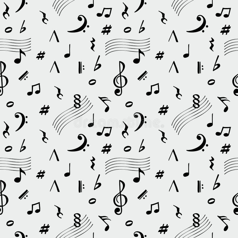 Abstract Music Seamless Pattern Background Vector Illustration. Music ...