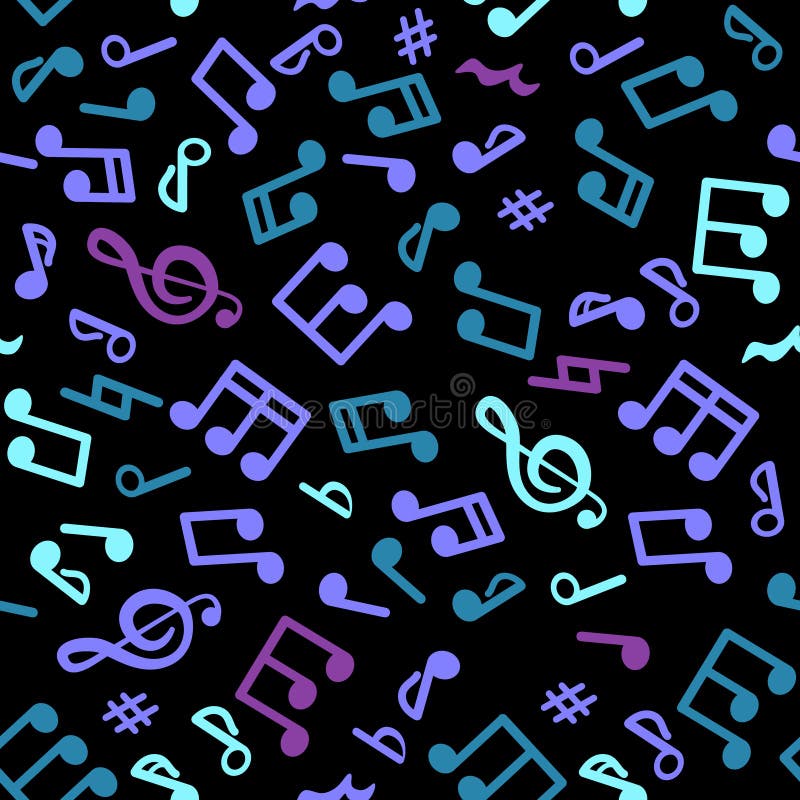 Musical Notes on a Musical Line with a Treble Clef. Stock Vector ...