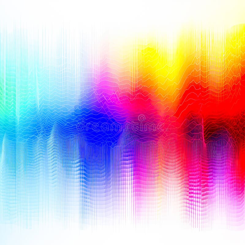 Abstract Music Studio Illustration with Waveform Equalizer and Spectrum ...