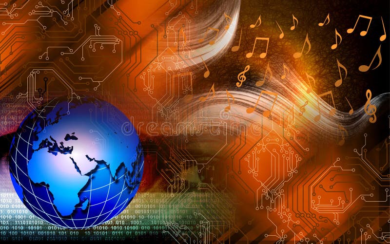 Abstract Music Technology Background Hi-tech Communication Concept ...