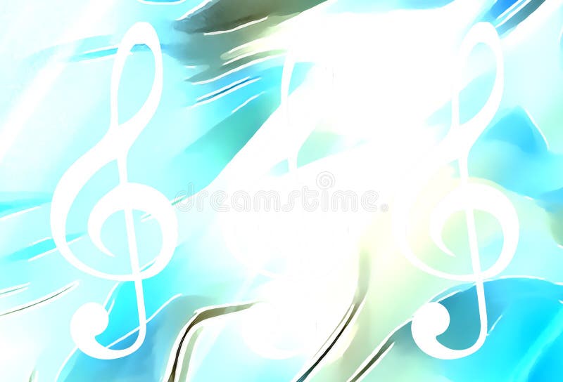 Abstract Set of Music Clefs and Lines with Notes, Music Theme Graphic ...