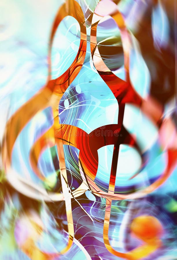 Abstract Music Theme Background with Clef, Modern Design. Stock ...