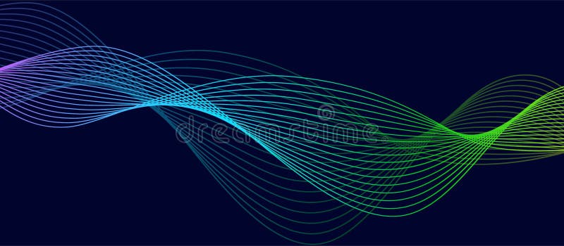 Abstract Music Wave Element for Design. Vector Illustration of Smooth ...