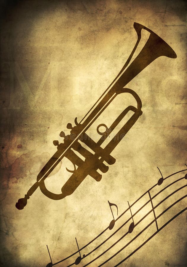 Jazz Horn Blast: Red_Orange Stock Illustration - Illustration of blues ...