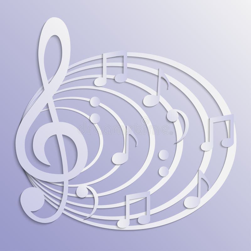 Abstract Musical Background Stock Illustration - Illustration of sign ...