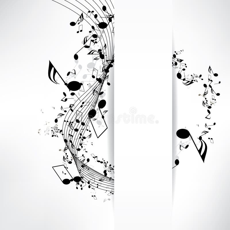 Abstract Musical Background With Notes Stock Vector - Illustration of ...