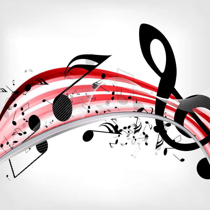 Abstract Sheet Music Design Background with Musical Notes Stock Vector ...