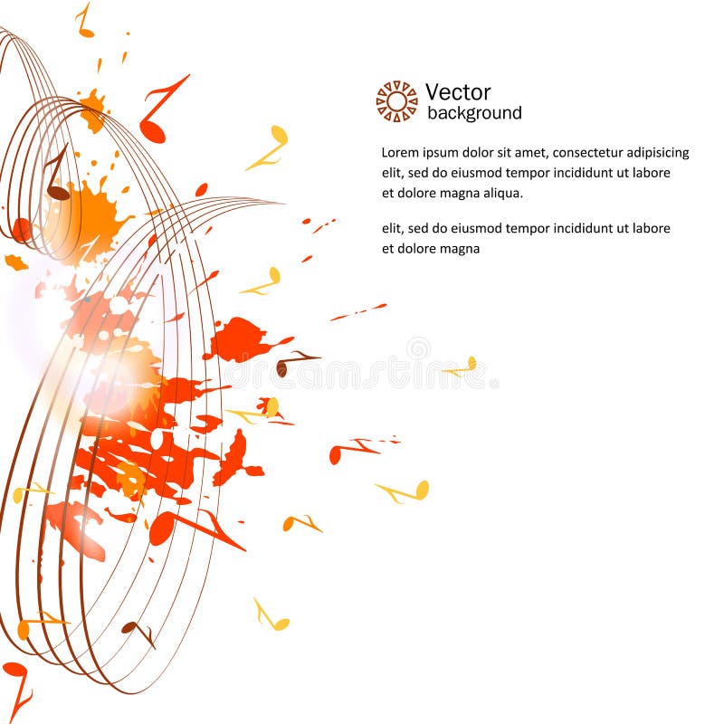 Abstract Musical Background Notes Paint Spots Stock Illustrations – 16 ...