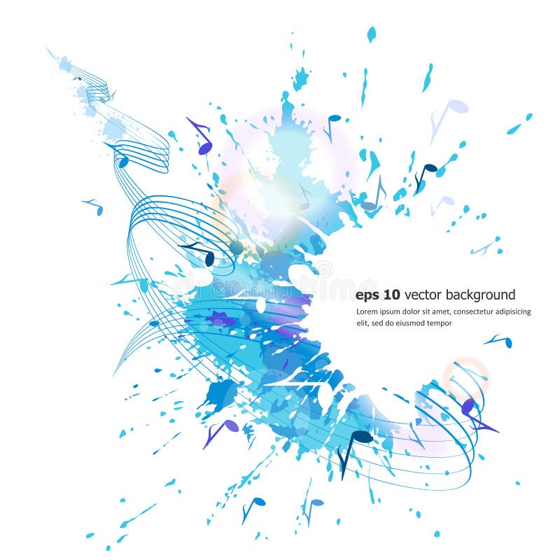 Abstract Musical Background Notes Paint Spots Stock Illustrations – 16 ...
