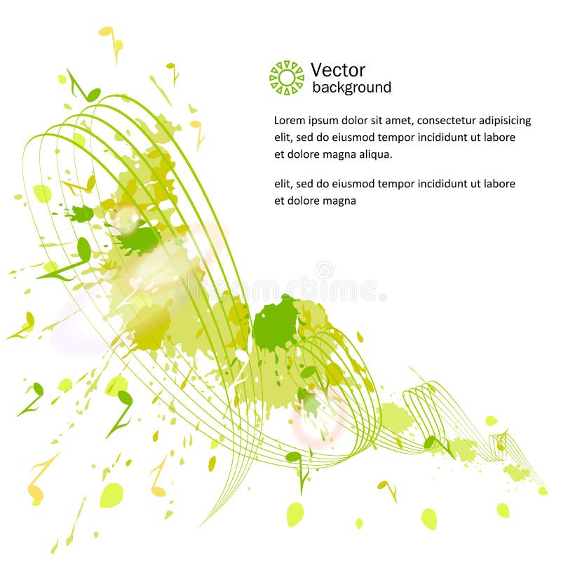 Abstract Musical Background Notes Paint Spots Stock Illustrations – 16 ...