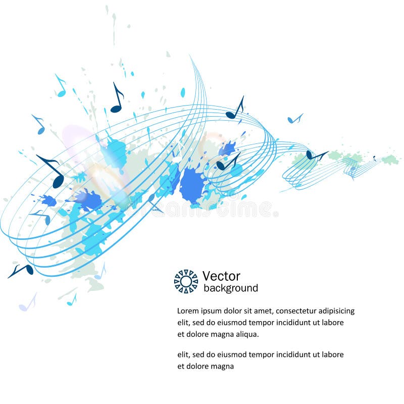 Abstract Musical Background Notes Paint Spots Stock Illustrations – 16 ...