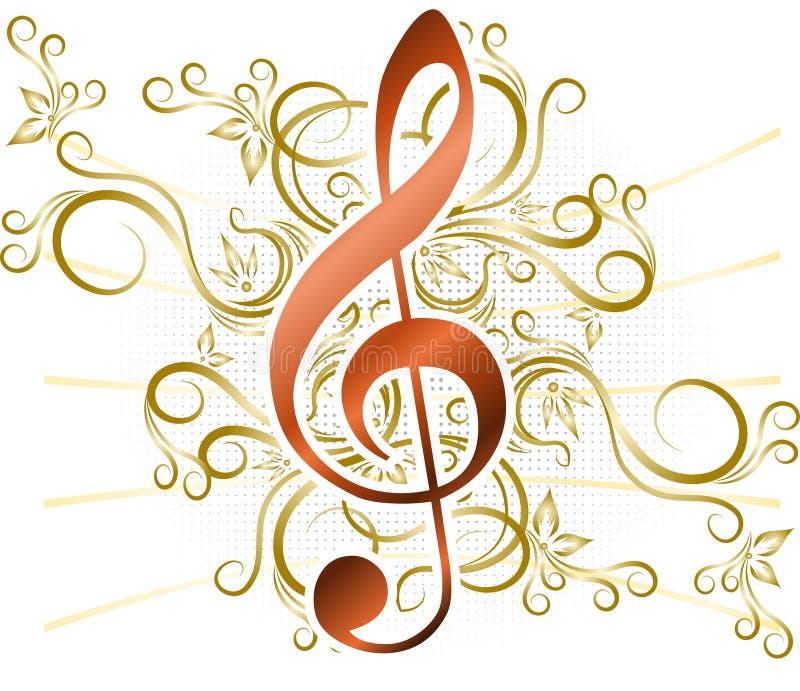 Abstract Treble Clef Symbol Stock Illustration - Illustration of ...