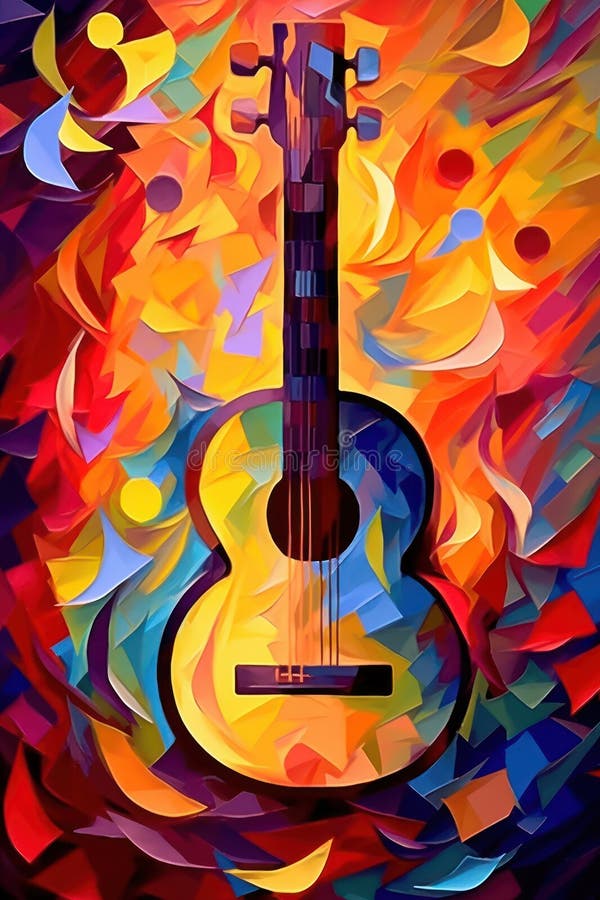 Abstract Musical Concept Artwork in Free Style Stock Illustration ...