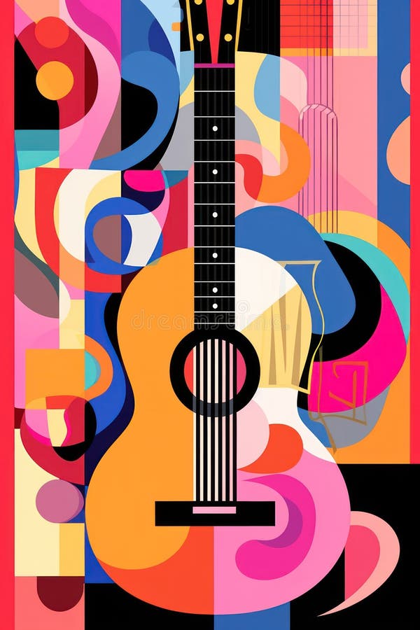 Abstract Musical Concept Artwork in Free Style Stock Illustration ...