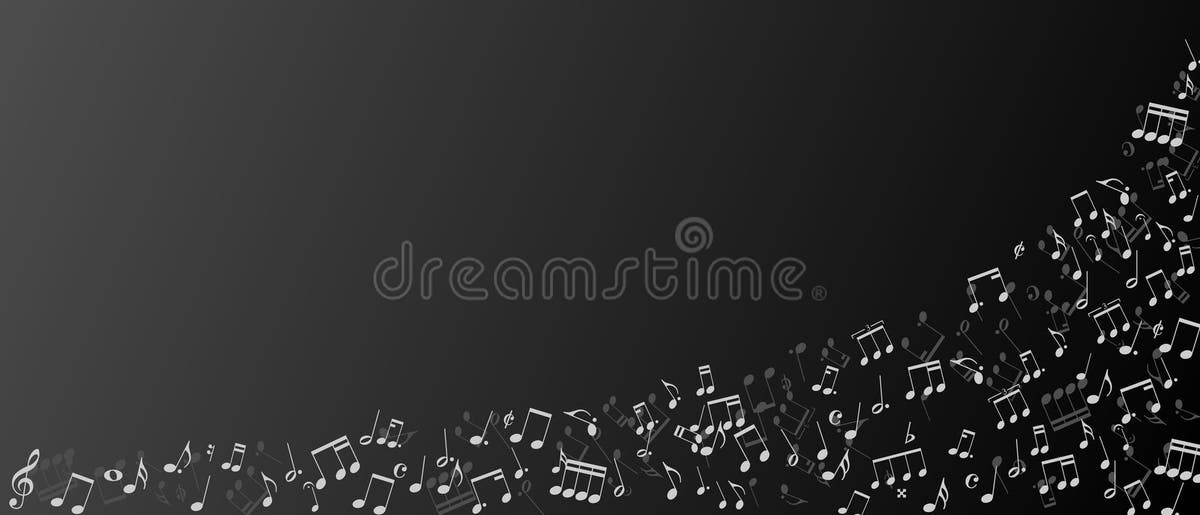Black White Musical Notes Border Stock Illustrations – 243 Black White ...