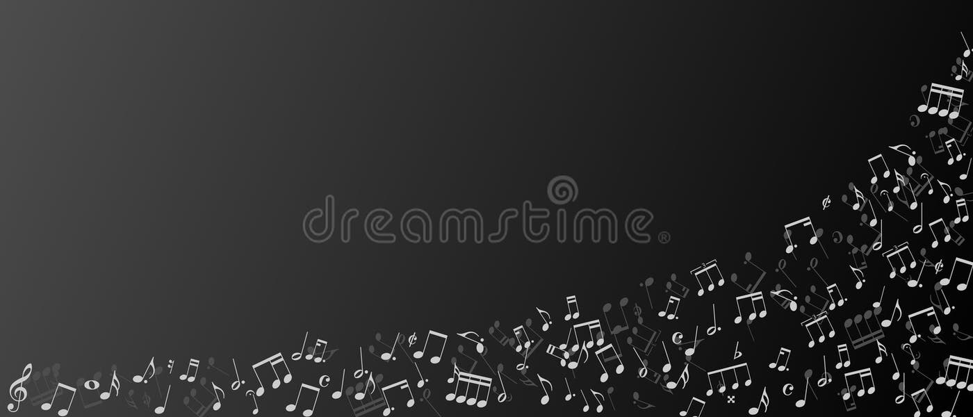 Black White Musical Notes Border Stock Illustrations – 243 Black White ...