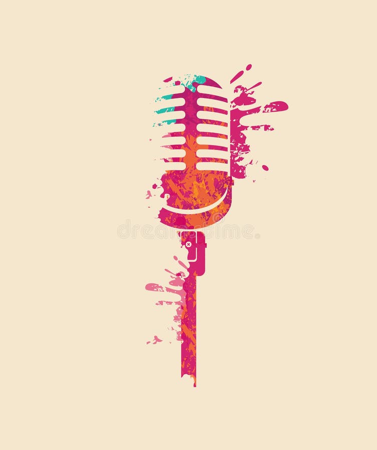 Watercolor Microphone Icon Stock Illustrations – 109 Watercolor ...