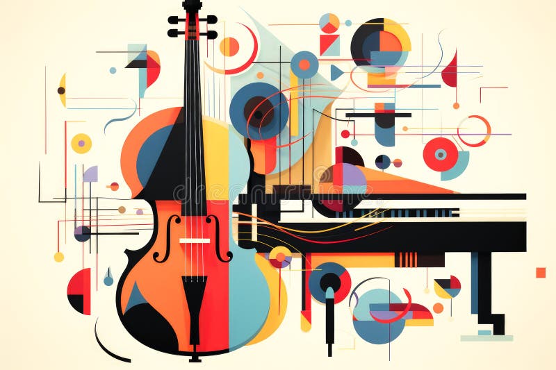 Abstract Musical Instruments Stock Illustration - Illustration of ...