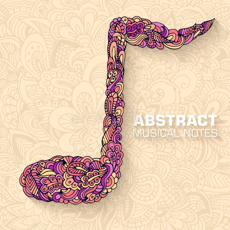 Abstract Musical Notes on a Background. Vector Stock Vector ...