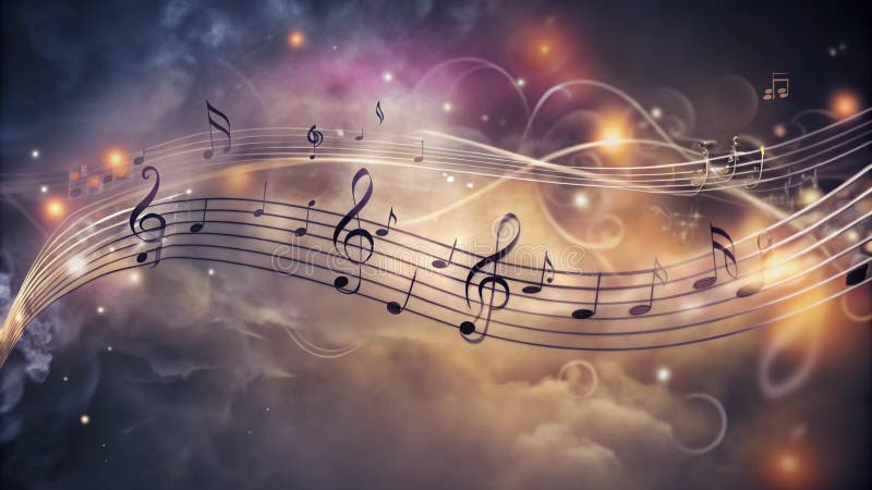 Musical Notes Clouds Stock Illustrations – 308 Musical Notes Clouds ...