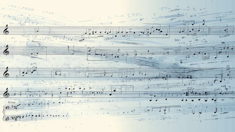 Abstract Musical Score Background Stock Photo - Image of movement ...