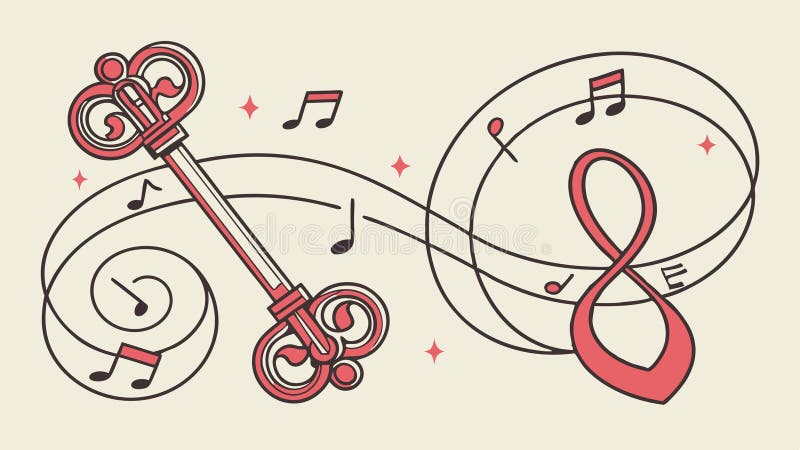 Scroll with Music Instruments Draw and Flag for Cali Fair, Vector ...