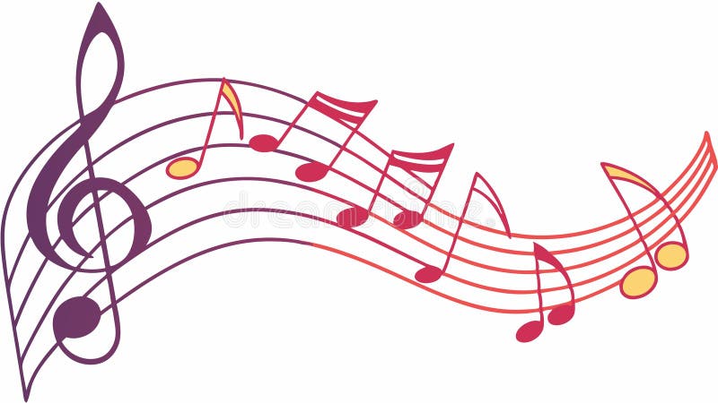 Abstract Musical Staff and Notes, Vector Design Generative AI Stock ...