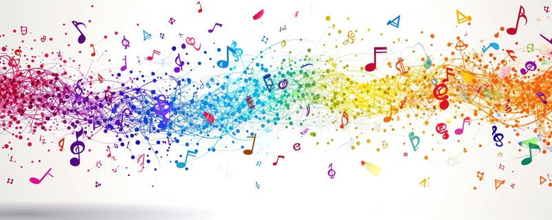 Abstract Musical Visualization with Neural Network. Stock Photo - Image ...