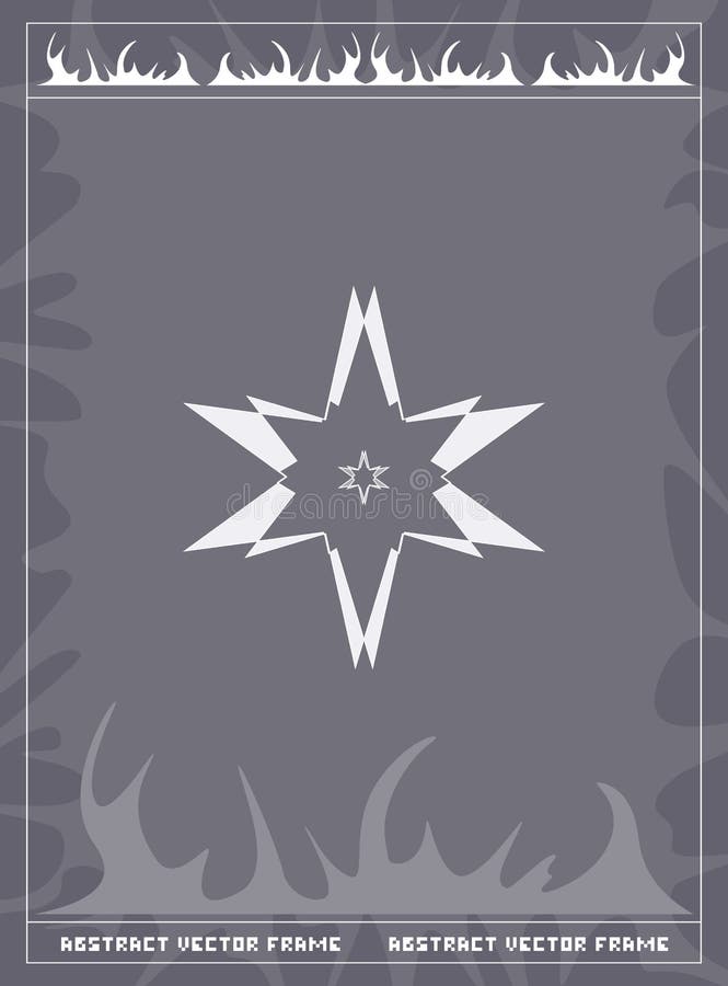 Abstract Mystical Vector Frame. Card Border Design. Star Design Stock ...