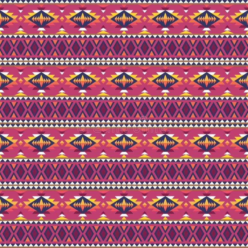 Abstract Native Indian Ethnic Aztec Navajo Seamless Repeat Vector ...
