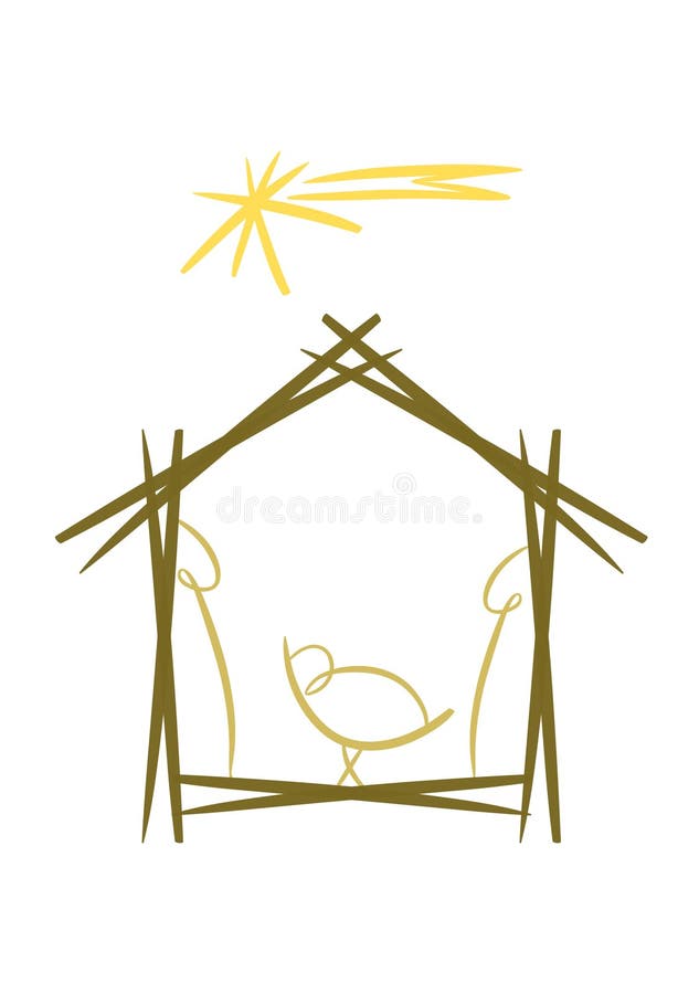 Simple Nativity Scene Clipart