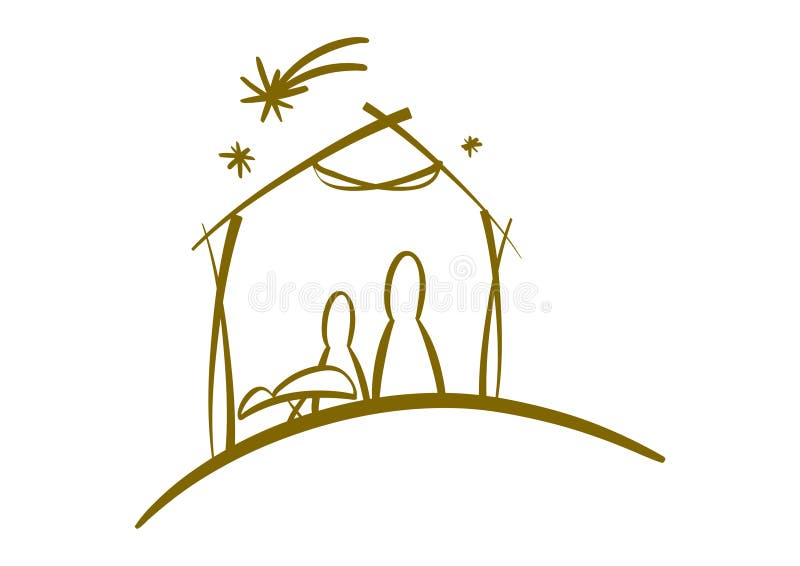 Abstract nativity symbol stock vector. Illustration of holiday - 22291987