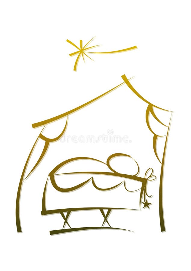 Abstract nativity symbol stock vector. Illustration of holiday - 22291987